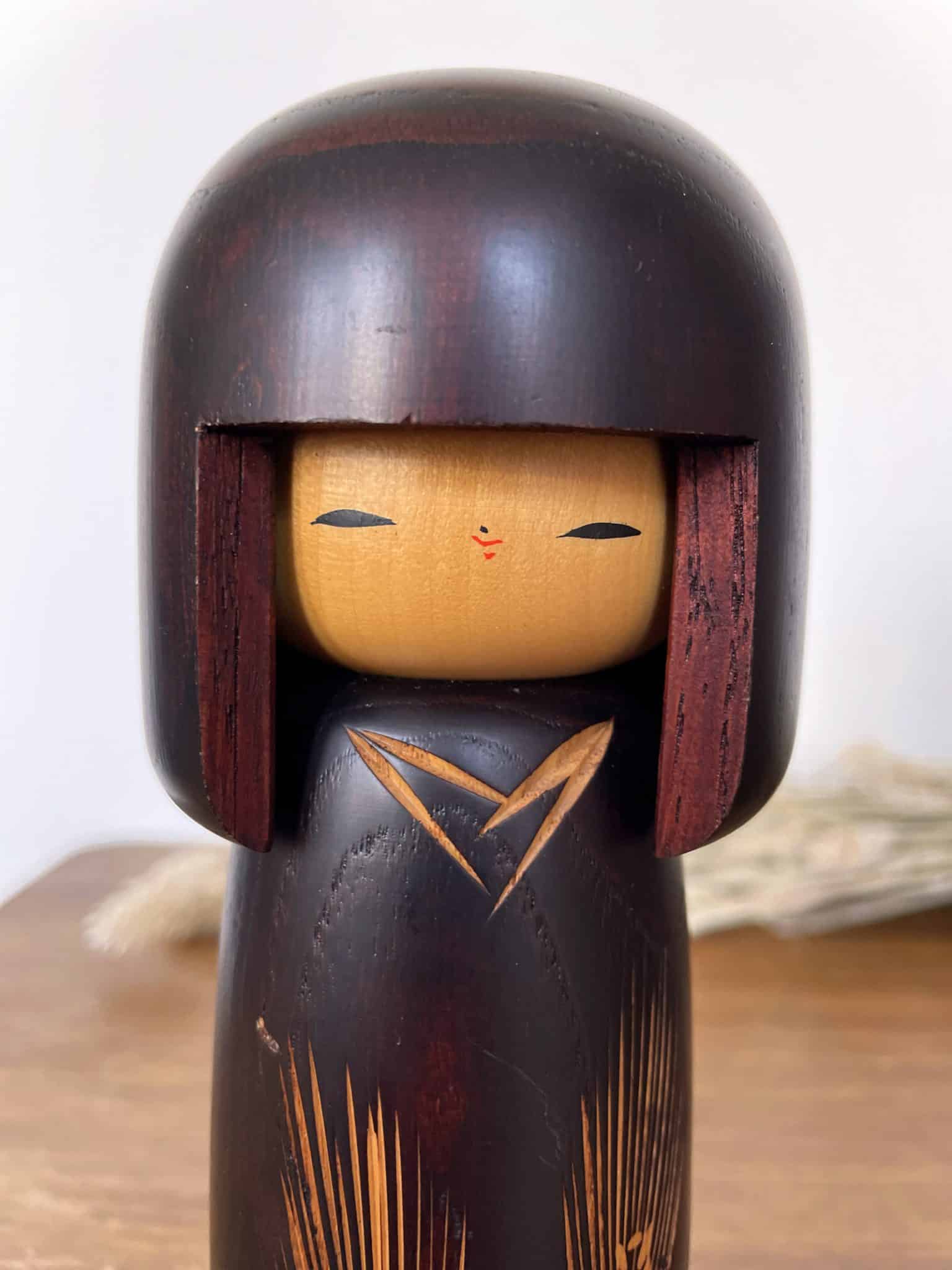 Kokeshi set by master Usaburo Okamoto - natsukashii.nl